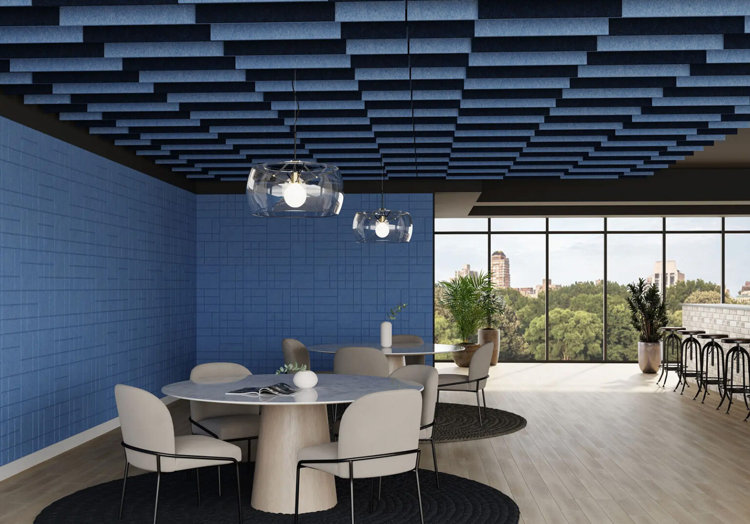 Layered Ceiling Baffles | Acoufelt